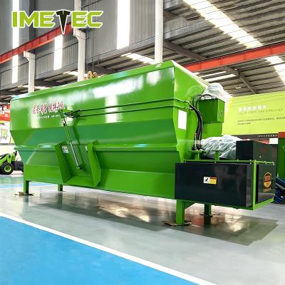China Factory 5-36 Cbm Customizable Horizontal Stationary TMR Feed Processing Mixer 5ton/h Easy Operate for Farm Livestock Animal for sale