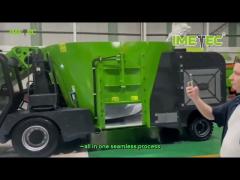 self propelled feed mixer wagon with vertical auger and tungsten carbide alloy blades for 18,000 ton