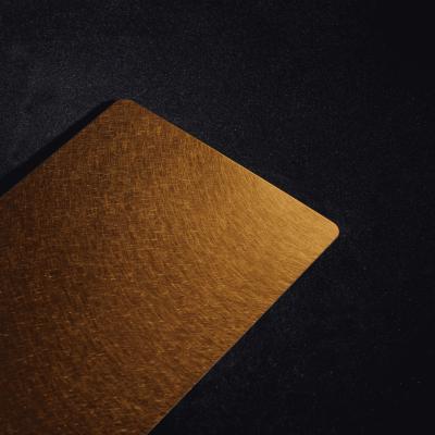 Cina Lamiera in acciaio inox color Champagne satinato da 3,0 mm, finitura a specchio in vendita