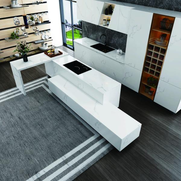 Quality Integrated 316L PVD Stainless Steel Kitchen Cabinet Island Furniture for sale