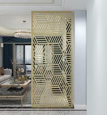 Cina Divisorio a parete in metallo 304SS 410SS Gold per l'arredamento della casa in vendita