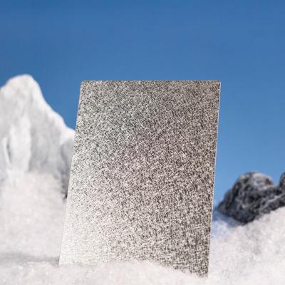 China Silver Ice Pattern Stainless Steel Sheet for Modern Wall Cladding for sale