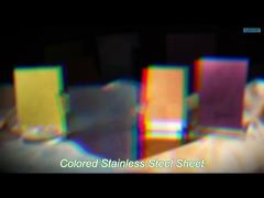 yellow-green light-shadow color-changing stainless steel sheet