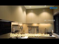 integrated 316l pvd stainless steel kitchen cabinet island furniture
