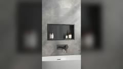 Modern Double Sink Vanity Stone Top Storage
