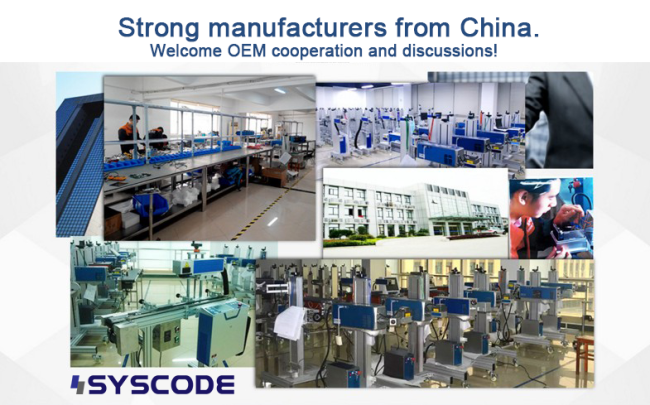 Syscode Fiber Laser Marking Machine in operation