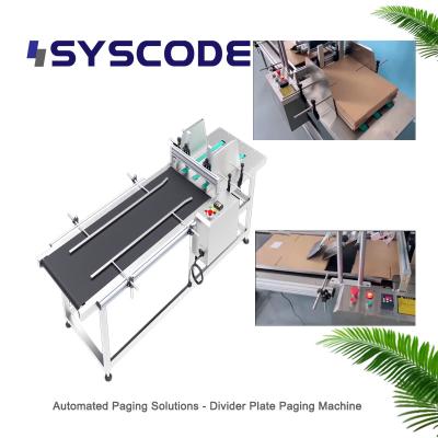 China Divider Plate Pagination Machine With Integrated Coding And Labeling for sale
