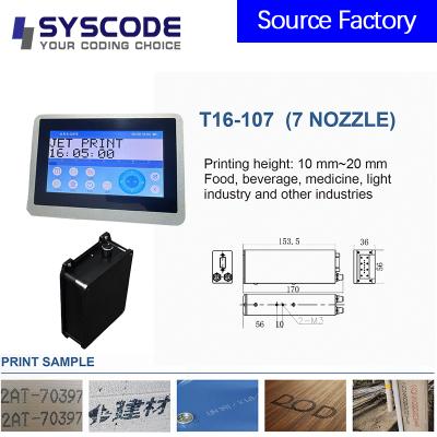 Κίνα Οικονομικός εκτυπωτής μετρητών μεγάλων χαρακτήρων - 7 ακροφύσια, ύψος εκτύπωσης 10-20 mm, σχεδιασμένος για μεσαίου μεγέθους χαρακτήρες, ημερομηνίες παραγωγής και απλά λογότυπα προς πώληση