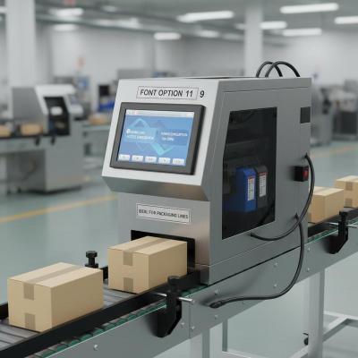 China Font Option 11 9 Continuous Inkjet Printer featuring 50 Microns Nozzle Specification and Power Consumption 150 200W ideal for Packaging Lines for sale