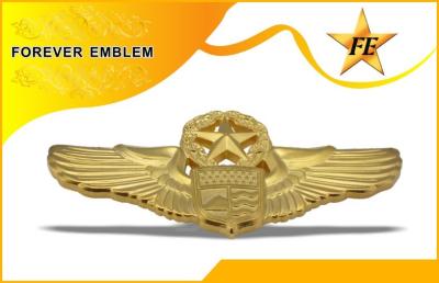 中国 空軍/帽子 Pin の紋章 24k の金張りのための注文の軍のバッジは記章を付けます 販売のため