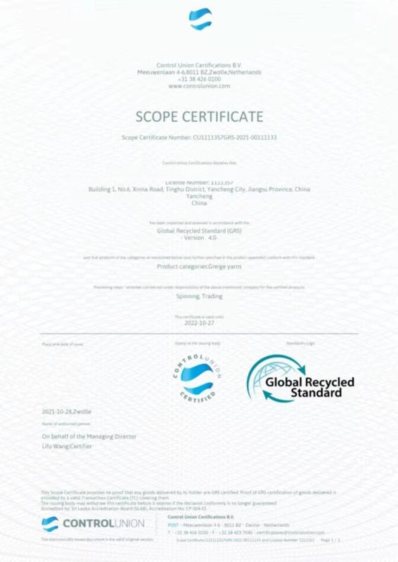 controlunion certified - Wuxi Delicate Textile Technology Co ., Ltd .
