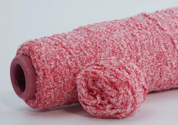 Quality Two Mix Color Chenille Yarn Chunky Dyed 50% Polyester 50% Cotton Blended White for sale
