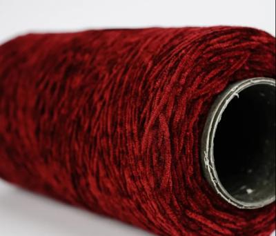 China Fashion Popular Red Chunky Chenille Yarn In Bulk Colorful Yarn For Knitting for sale