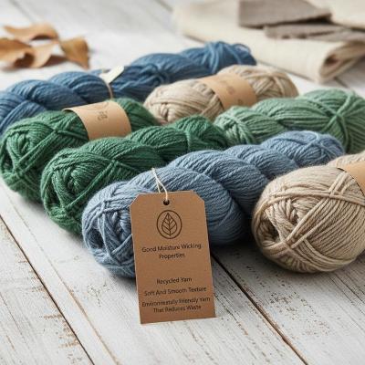 China Good Moisture Wicking Properties Recycled Yarn Soft And Smooth Texture Environmentally Friendly Yarn That Reduces Waste for sale