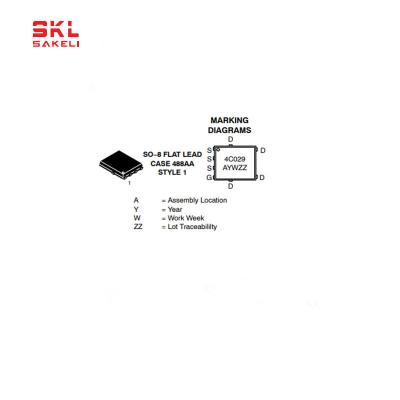 China NTMFS4C029NT1G 5-DFN MOSFET Fluxo de eletrônica de potência On-Resistance Baixa capacitância de entrada Canal N 30 V 46 A à venda