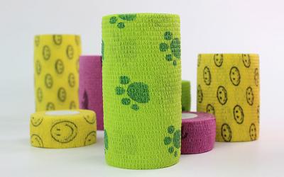 China Self Adhesive Bandage Vet Wrap for Pets Stretch Self Adherent Tape for Athletic Sports Ankle Bandage 2.5/5/7.5/10 CM for sale