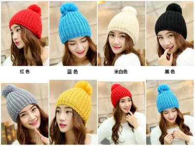 China Korean version of the winter winter couple loom knitted hat thickening warm hat cap winter hat for sale