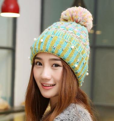 China Knit Hats Korean Winter Housewares Knit Hoods Thicker Warm Caps Wool Hat Winter Hat Women's Wool Cap for sale