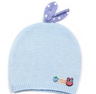 China Baby hat Korean version of the Bunny cute knitted hat Newborn baby caps men and women BABY warm hat for sale