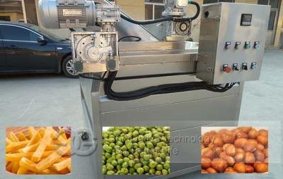 China Stainless Steel Snack Fryer Machine| Green Bean Frying Machine for sale