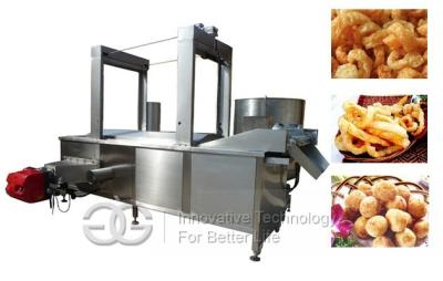 China Continuous Fryer Machine  Industrial French Fries Fryer  Material: Peanut,chips,french fries,beans,namkeen for sale