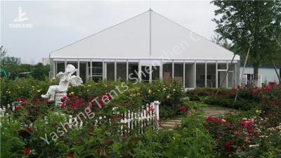 China Gorgeous Transparent Glass Wedding Marquee Tents , 850gSqm PVC Fabric 20x30 Tent for sale