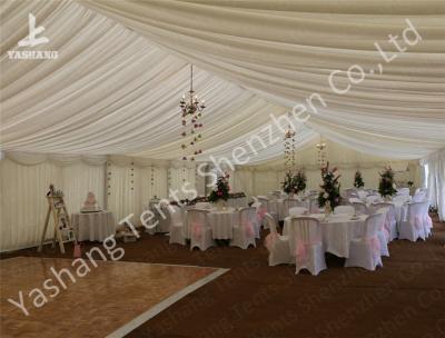 China Outside Aluminum Profile Luxury Wedding Marquee Tents Wave Roof Lining Deco for sale