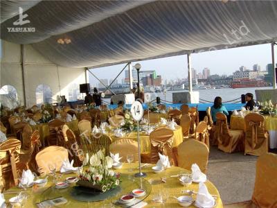 China 200 Seater Luxury Wedding Party Marquee Tents A Frame Shape 100 Km/H Wind Resistance for sale
