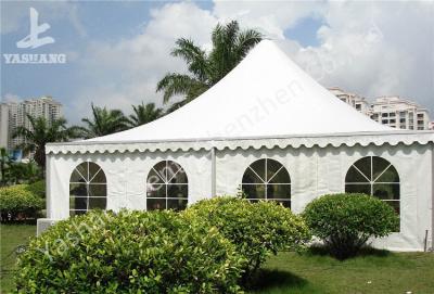China White PVC Fabric Cover Pagoda Wedding Marquee High Peak Tents for Fun on Grassland for sale