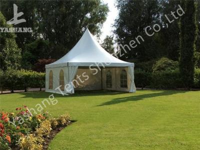 China Hard Aluminum Framed Wind Resistance High Peak Tents Soft Pvc Fabric Cover for sale