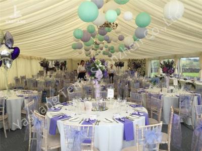 China Colorful Ball Decoration Luxury Wedding Tents , Huge Canopy Tent Anodized Aluminum Framed for sale
