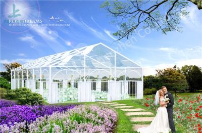 China Romantic Transparent Cover Tent Grassland Aluminum Wedding Event Marquee for sale