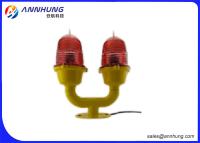China Red LED Double Aviation Warning Lights Steady Or Flash Working Mode for sale