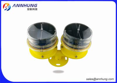 China Red Solar Powered Led Flashing Lights / Waterproof Tower Warning Lights for sale