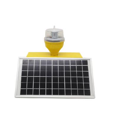 China Solar Aviation Obstruction Light with ≥32.5cd Intensity >100,000 Hours LED Life and Vertical Divergence ≥10 Degrees for sale