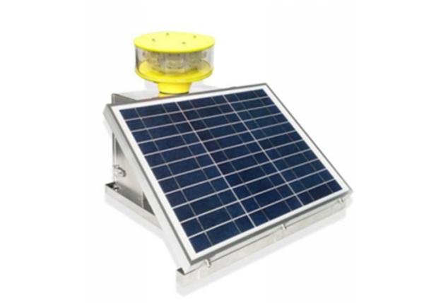Quality FAA Type A Solar Aviation Obstruction Light LED Mono Crystalline Silicon White Color for sale