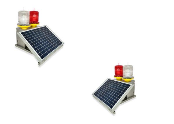Quality Portable Solar Aviation Obstruction Light ICAO 2000cd Infrared Red Emitting for sale