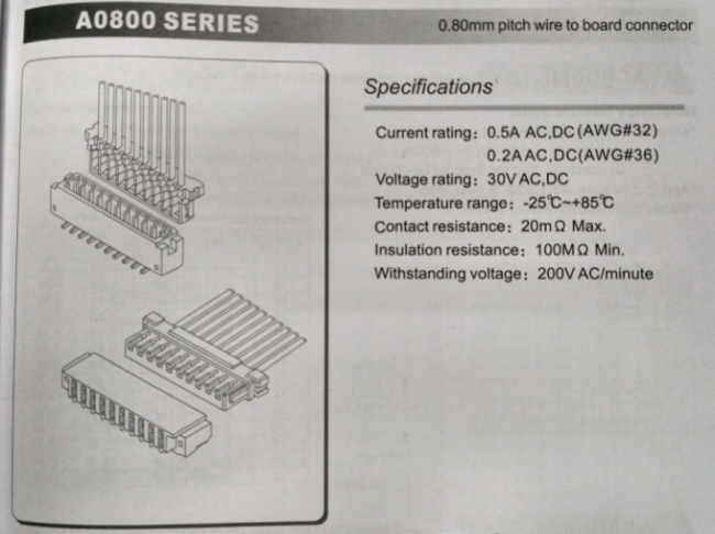 Verbindungsstück des 0.8mm Neigung Isolierungs-Verschiebungs-Verbindungsstücks SUR für AWG32#