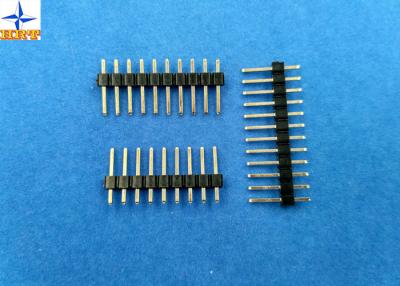 China encabeçamento do pino da fileira do passo de 2.54mm conector macho vertical do único para conectores fêmeas do friso à venda