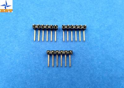 China encabeçamento do pino da fileira do passo de 2.54mm conector macho vertical do único para conectores fêmeas do friso à venda