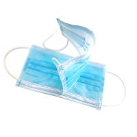 China Soft Blue Disposable Face Mask Weight 25grams With Secure Loop Earloop for sale