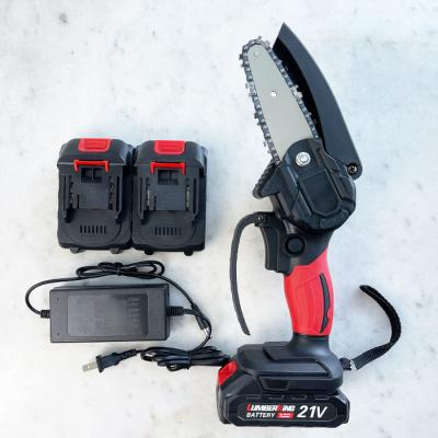 China Portable Cordless Garden Woodworking Chainsaw Handheld Courtyard 4 Inch Chainsaw for sale
