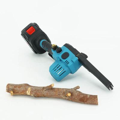 China Portable Rechargeable Hot 6 Inch 21V Battery Mini Cordless Chainsaw For Garden Home Woodworking for sale