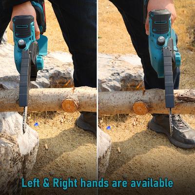 China Stainless Steel 20v 8 Inch Cordless Brushless-Electronic Pump Oil Feed Cordless Mini Chain Saw for sale