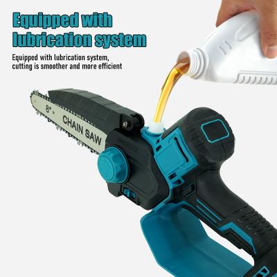 China Lithium Battery Powered DIY Cordless Mini Electric Chainsaw 8 Inch With Brushless Motor Saw Chains for sale