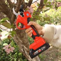 China High Efficiency Fruit Tree Pruning Cutter Garden Scissors 32mm Cordless Pruner Lithium for sale