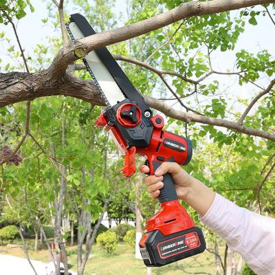 China High Grade Rechargeable Cordless Lithium Battery Power Chain Saw 40v Cordless Electric Chainsaw 8 Inch Wood Cutting for sale