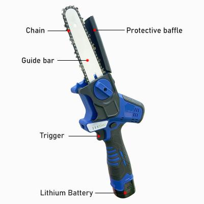 China Powerful 6 Inch Brushless Cordless Chainsaw Battery Operated Electric Tree Pruning Saw for sale
