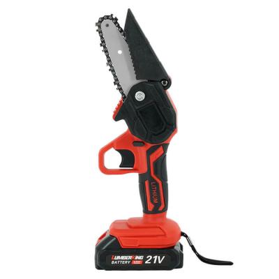 China Mini Chainsaw Cordless 4 Inch Portable and Easy to Prune Cutting Chainsaw Electric Handheld Small Saw for sale