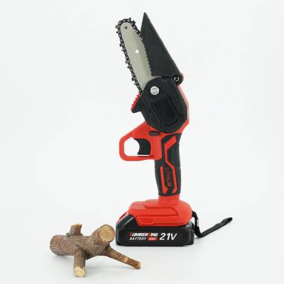 China Mini Single-handled Saw Wireless Household Lithium Battery Chain Saw Hand-held Chainsaw for sale